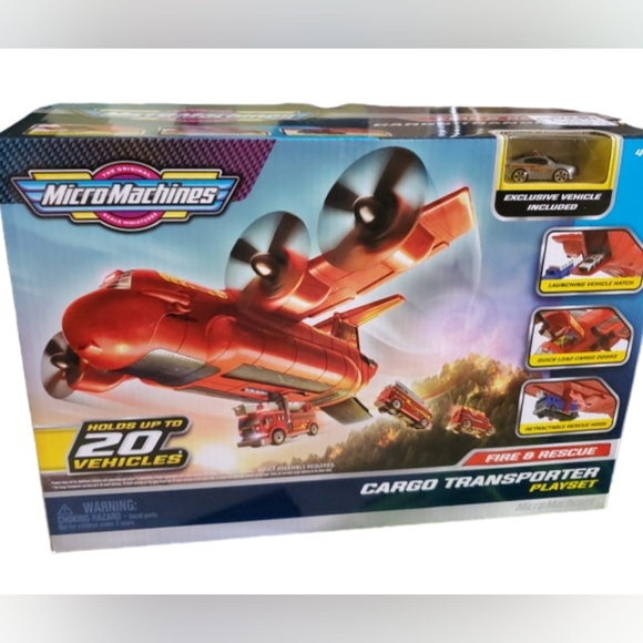 Hasbro | Toys | Hasbro Micro Machines Fire Rescue Cargo Transporter Toy ...